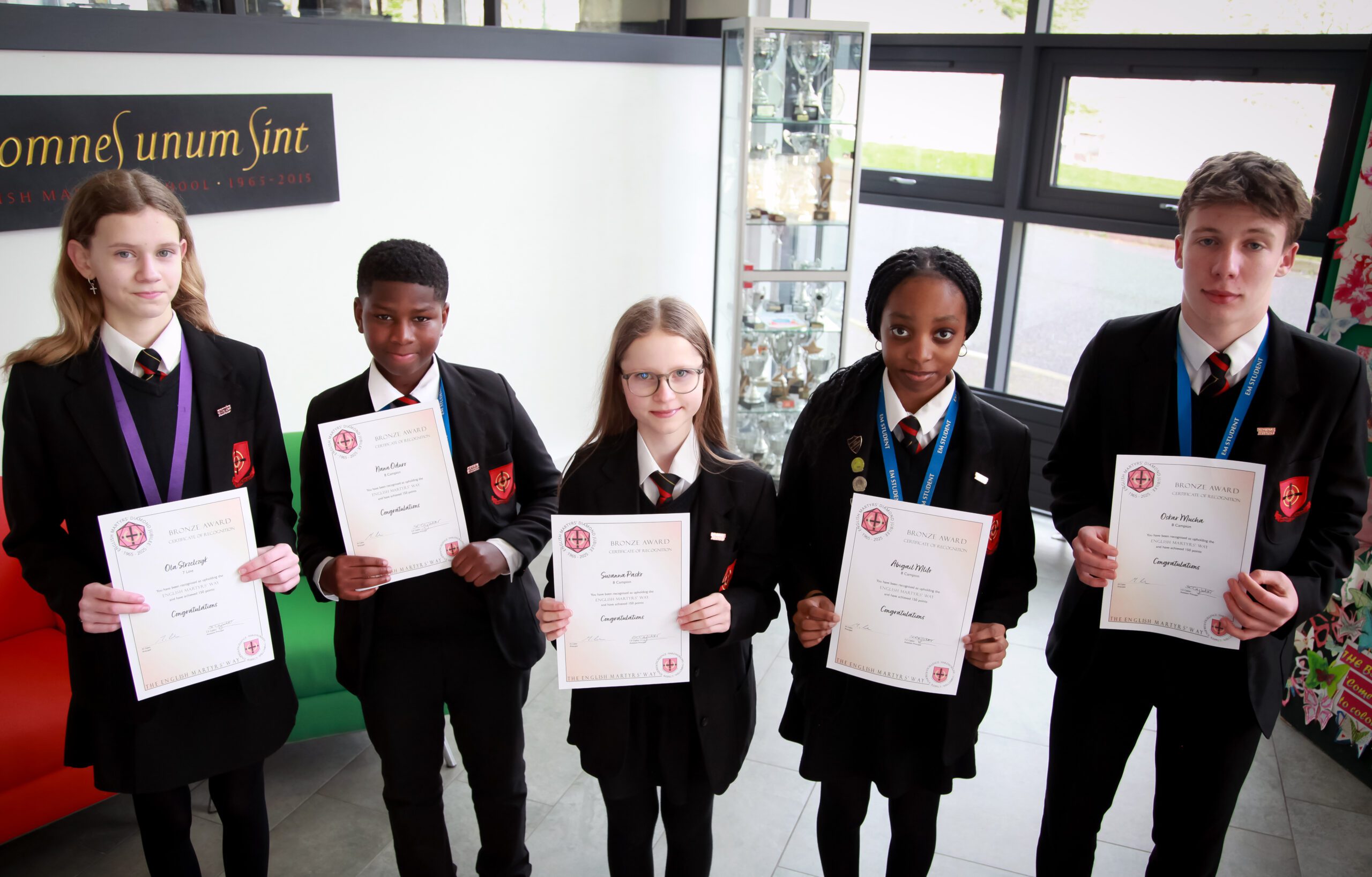 Congratulations to our Bronze Award Winners - English Martyrs' Catholic ...