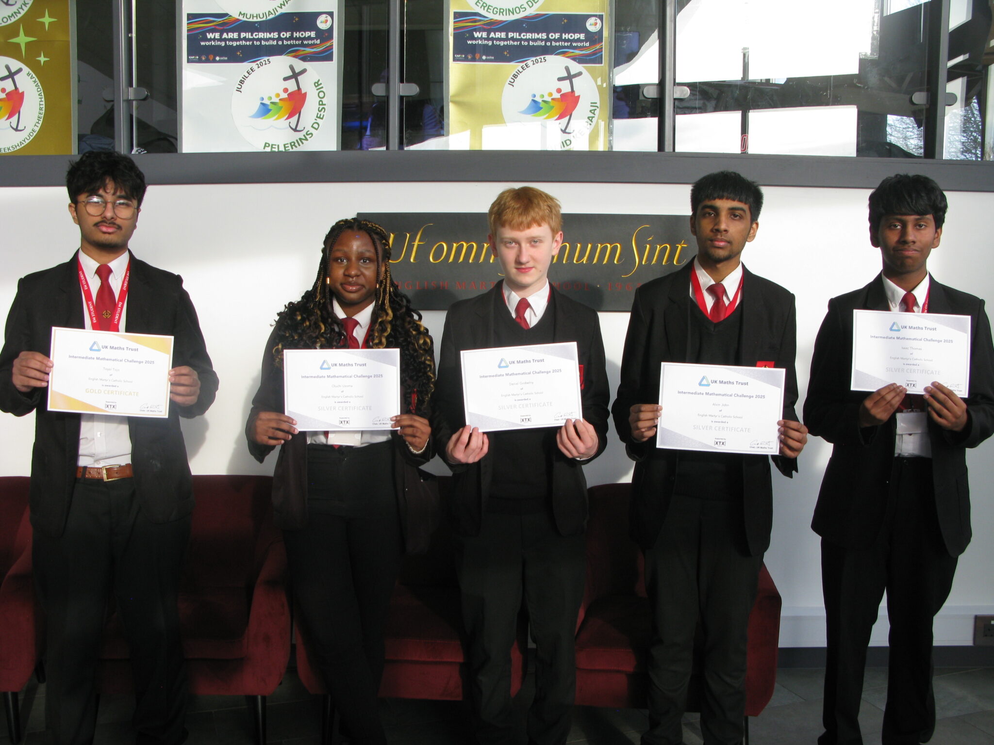 Intermediate Maths Challenge Success - English Martyrs' Catholic School