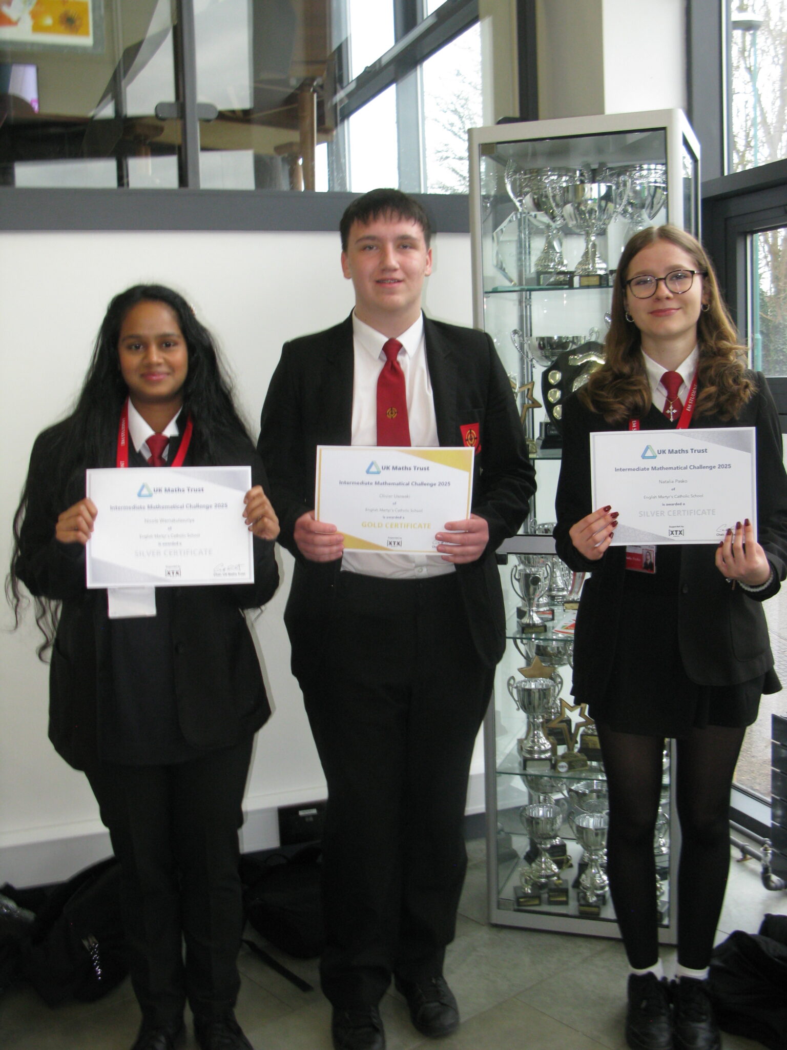 Intermediate Maths Challenge Success - English Martyrs' Catholic School